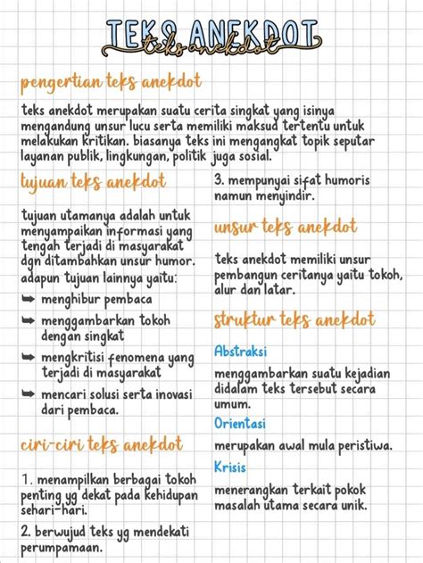 Teks Anekdot School Organization Notes School Organization Lesson