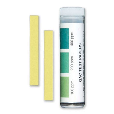 Qac Sanitiser Test Strips 100 200 400ppm
