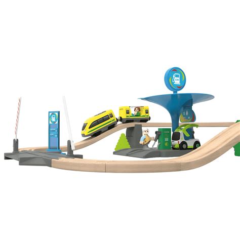 Playtive Train Set With Petrol Station 26 Pieces 3y European House Hold