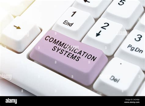 Conceptual Caption Communication Systems Word Written On Flow Of