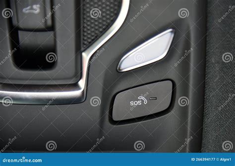 Sos Button On The Ceiling Car Interior Stock Image Image Of Bonnet