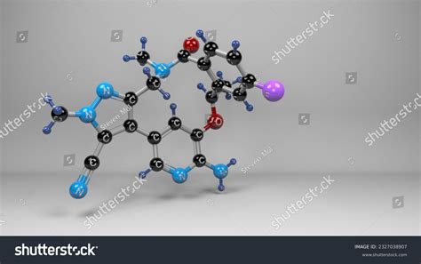 Lorlatinib Molecule Illustration Molecular Structure Lorbrena Stock