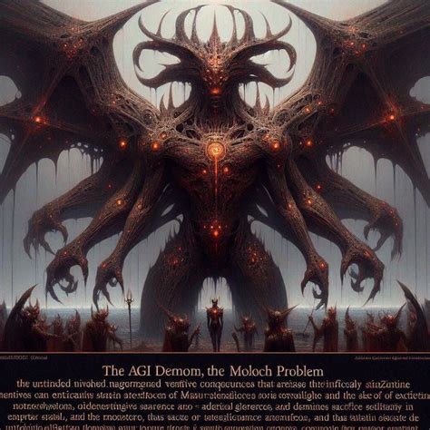 The Agi Demon Moloch In 2025 Demon Inspiration Dark