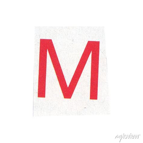 Letter M Magazine Cut Out Font Ransom Letter Isolated Collage Canvas