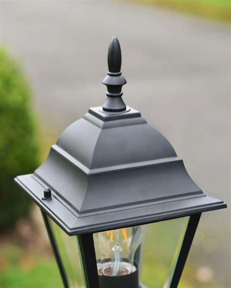 Chelsea Black Traditional Pillar Light Black Country Metalworks