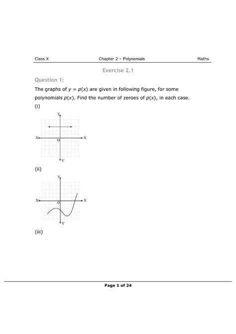 Solution Chapter 02 Polynomials Class 10 Maths Questions Answers