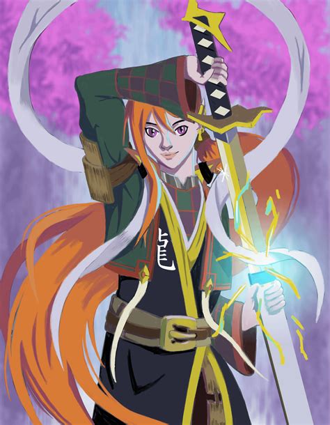 Art Varonwe Sora Elanor An Elf Samurai Rfantasyart