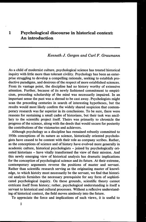 Pdf Psychological Discourse In Historical Content An Introduction