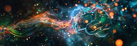 Digital Brain With Abstract Neural Networks And Light Effects A Digital