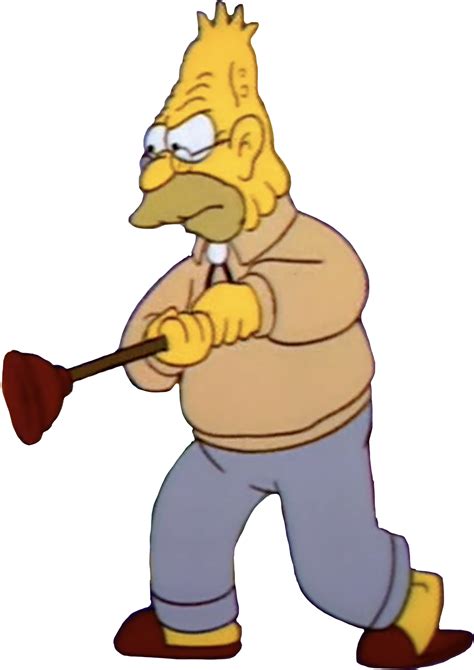 Abe Simpson With Plunger Vector By Homersimpson1983 On Deviantart