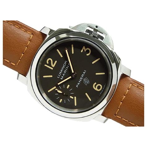 Panerai Luminor Marina Logo Acciaio Pam00632 R Serie Herren Braun Stahl