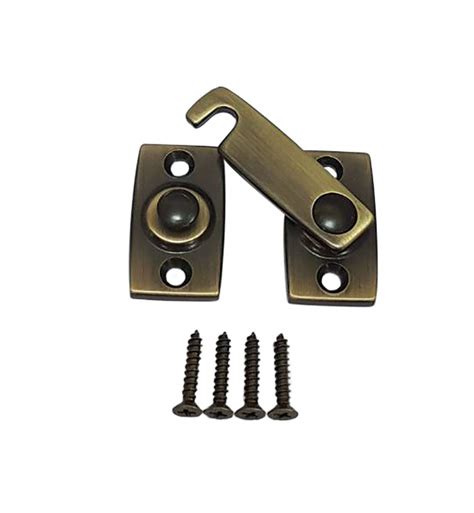 Buy Qcaa Solid Brass Shutter Bardoor Latch 78 X 2 332 Antique Brass 1 Pack Made In