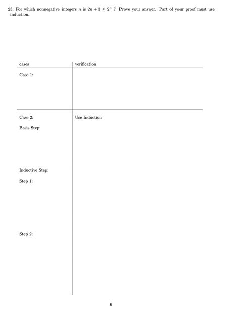 Solved For Which Nonnegative Integers N ﻿is 2n3≤2n ﻿prove