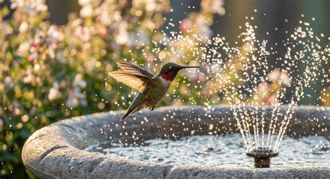 Hummingbirds Love Showers How To Turn Your Bird Bath Into A Mister