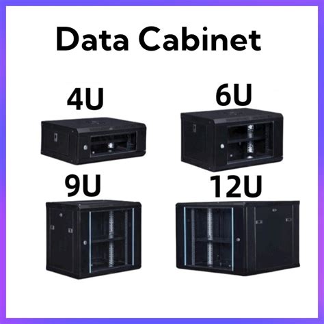 4u 6u 9u 12u Data Cabinet 600mm 450mm Cabinet With Lock For Self