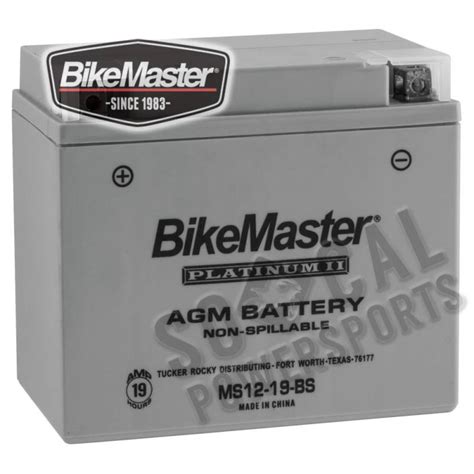 Bikemaster Agm Platinum Ii Battery Ms12 19 Bs