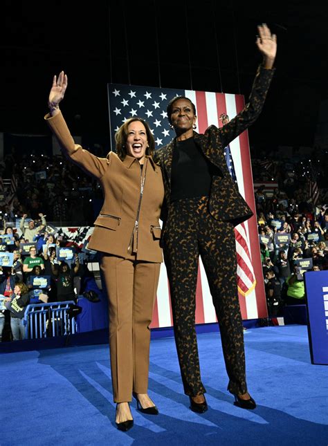 Michelle Obama Favors Polished Power Suiting In Theory Pantsuit With