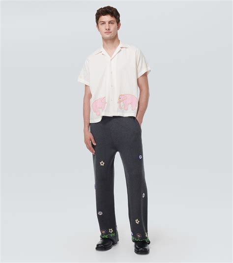 Bode Tiny Zoo Cotton Bowling Shirt Bode