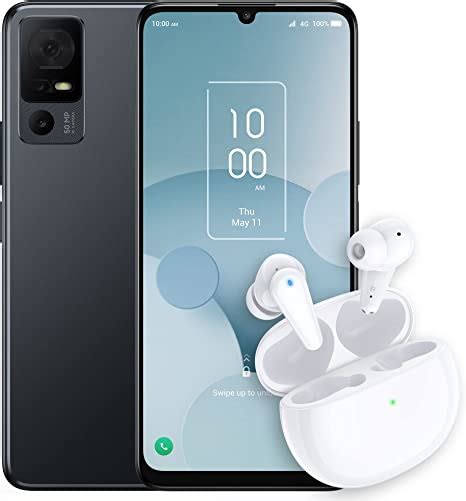 Tcl 40xl Unlocked Cell Phone 6 256gb Moveaudio S180 Earbuds Cell Phones And Accessories