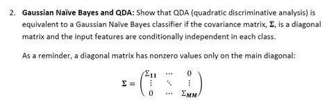 gaussian naïve bayes and qda show that qda