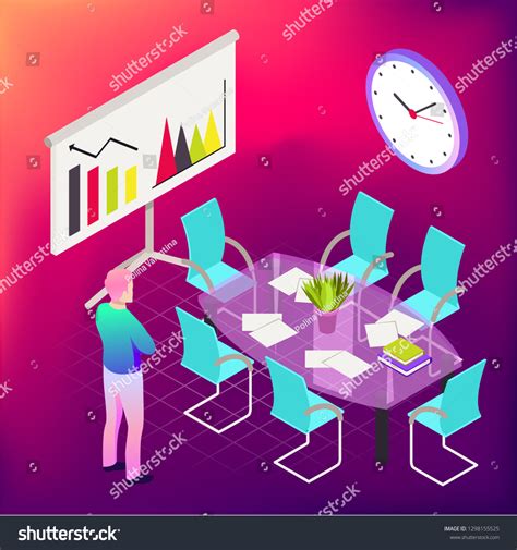 Vector Illustration Office Business Icons Communication Stock Vector