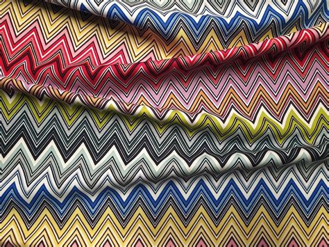 Chevron Zigzag Fabric By The Yard Colorful Geometric Upholstery Etsy
