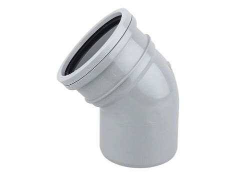 Wavin Osma Soil System Ring Seal Solvent Weld Bend 45 Degree Grey 160mm