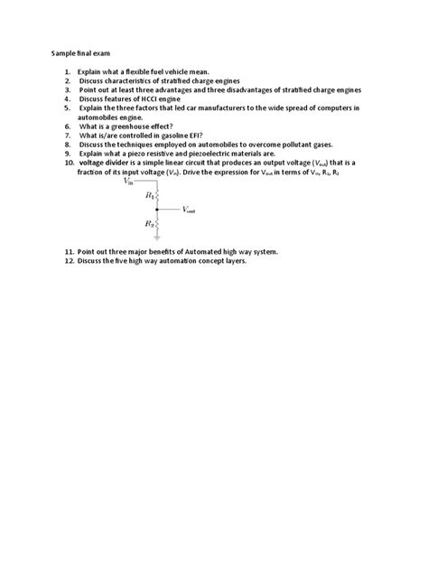 Sample Exam Autotronics Pdf