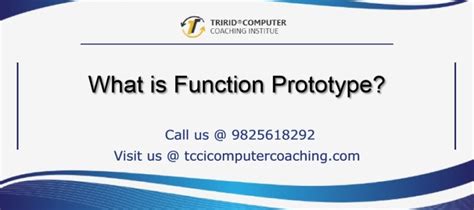 What Is Function Prototype Tccicomputercoaching