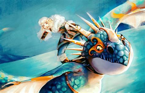 How To Train Your Dragon 2 Astrid And Stormfly Drawing