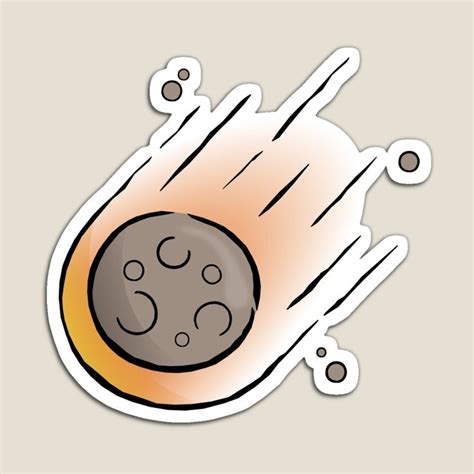 Meteor Drawing Magnet Support Artist At Redbubble