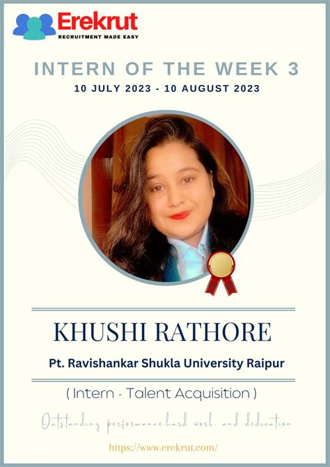 Khushi Rathore On Linkedin Intern Internship Hrinternship