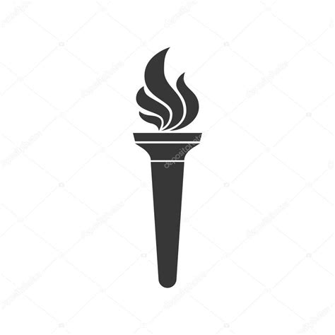 Torch Symbol Silhouette Icon Vector Stock Vector By © 120808810