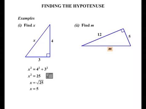 Example Of Hypotenuse Formula 3 4 5 Triangles Definition Rule