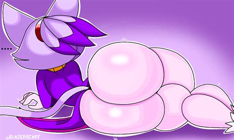 Rule 34 Anthro Ass Blaze The Cat Blazedscarf Butt Focus Felid Feline Female Hi Res Lying