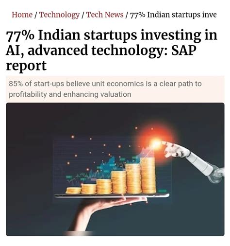 77 Of Indian Startups Invest In Ai And Ml Deeksha Jakkula Posted On The Topic Linkedin