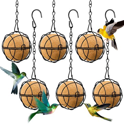 Bird Feeders 6pcs Metal Hanging Bird Feeder With Hooks