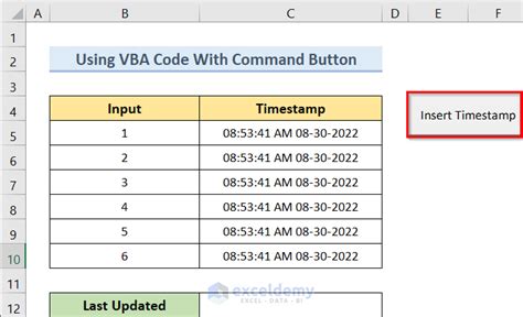 How To Insert Last Modified Date And Time In Excel Cell