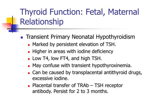 Ppt Thyroid Function Fetal Maternal Relationship Powerpoint