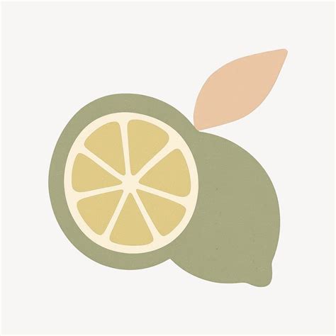 Minimalist Citrus Illustration Pastel Colors Free Photo Illustration