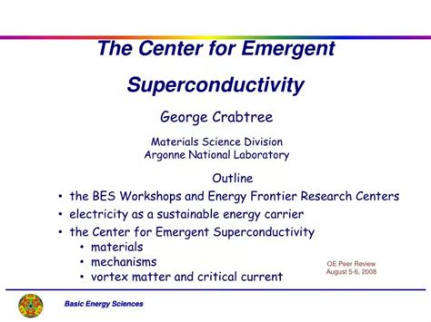Ppt The Center For Emergent Superconductivity Powerpoint Presentation Id3683783