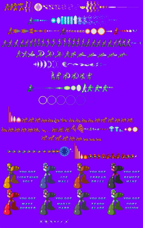 Mega Man Weapons Mega Man And Bass Jpn Snes The Spriters Resource