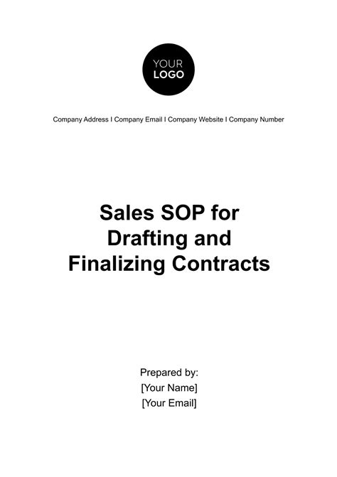 Sales Sop For Drafting And Finalizing Contracts Templates Edit Online And Download Example