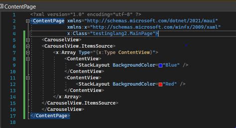 contentview inside carouselview results in error · issue 10963