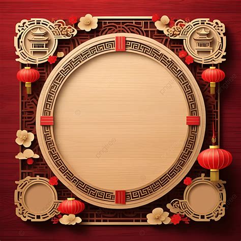 Chinese Decorative Wood Texture Background Chinese New Year Background