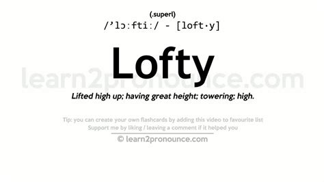 Lofty Meaning