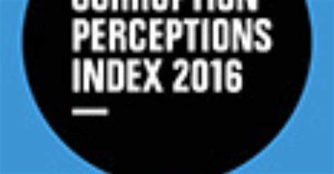 Corruption Perceptions Index 2016 Publications