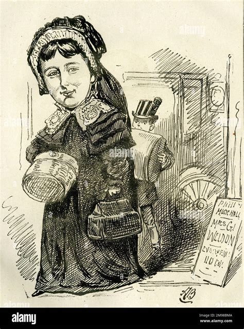 Cartoon Mrs Weldon In Her Latest Role Mad Not Much Georgina Weldon 1837 1914 Classical