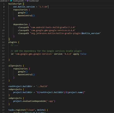Flutter Firebase Plugin Id Google Gms Google Services Version Apply False