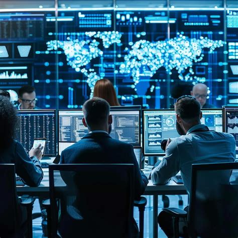 Cybersecurityexpertsnetworkmonitoring Premium Ai Generated Image